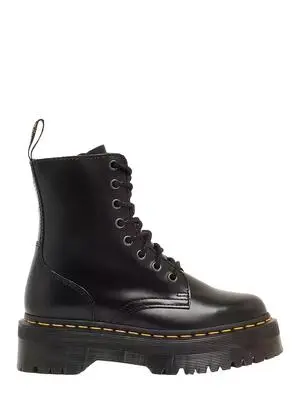 Dr. Martens Leather Platform Boots - Black
