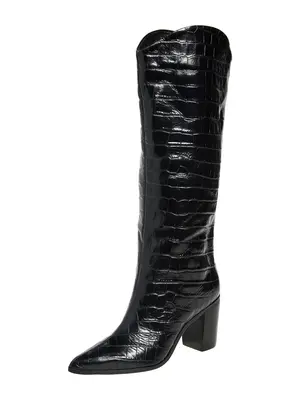 Schutz Maryana Block Boots - Black