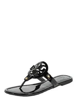 Tory Burch Miller Patent Thong Sandal Black