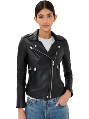 IRO PARIS Han Leather Jacket - Black
