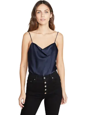 Alice + Olivia Harmon Thong Bodysuit - Navy