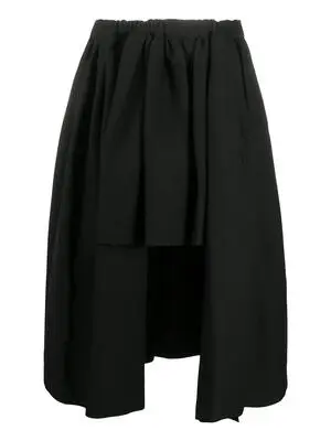 Comme Des Garçons Asymmetric Flared Skirt - Black