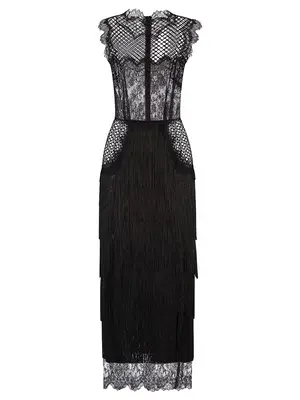 DOLCE & GABBANA Dolce & Gabbana Fringe-Detail Lace Dress
