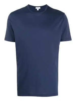 Sunspel Crew Neck Cotton T-shirt - Blue