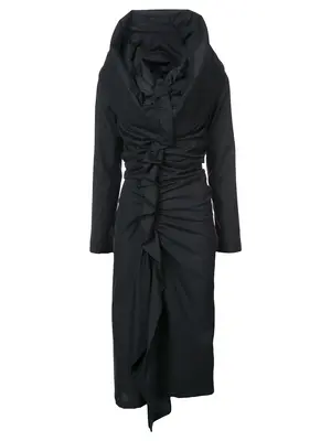 YOHJI YAMAMOTO Yohji Yamamoto Gathered Midi Dress