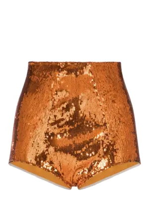 Dolce & Gabbana Sequin Embellished Shorts - Orange
