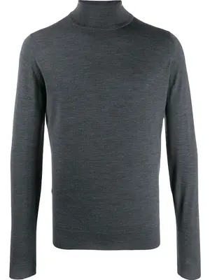 John Smedley Cherwell Roll Neck Sweater - Grey
