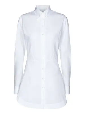 Alaïa Cotton Poplin Shirt - White