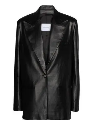 Magda Butrym Leather Blazer - Black