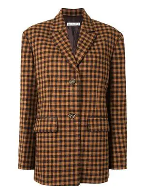 REJINA PYO Bowen Checked Jacket - Brown