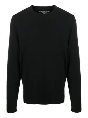 Majestic Filatures Crew Neck Long-sleeve T-shirt - Black