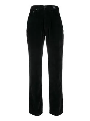 Versace 1990s Velvet Straight-leg Trousers - Black