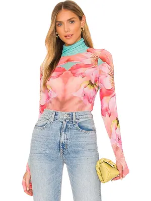 AFRM Zadie Top Coral Daffodil