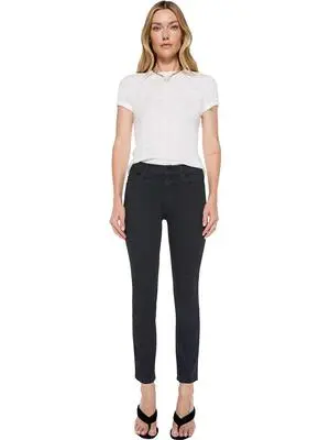 MOTHER The Mid Rise Dazzler Ankle Jeans - Black