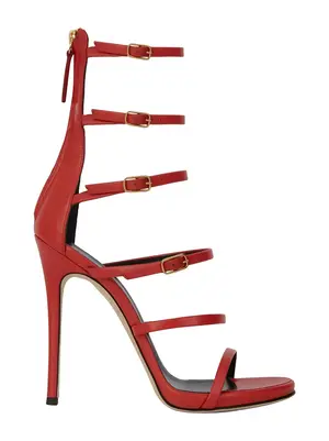 GIUSEPPE ZANOTTI 115mm Margaret Multi-strap Sandals - Red