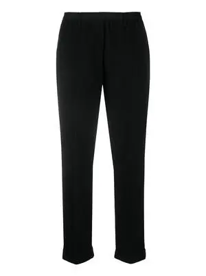 MAISON MARGIELA 2000s High-waisted Tapered Trousers - Black