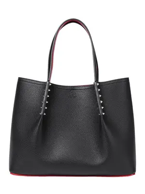 CHRISTIAN LOUBOUTIN Cabarock Small Leather Tote - Black