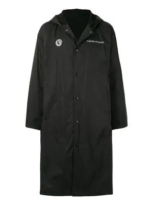 Undercover Graphic-print Hooded Parka - Black
