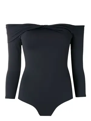 AMIR SLAMA Off-shoulder Bodysuit - Black