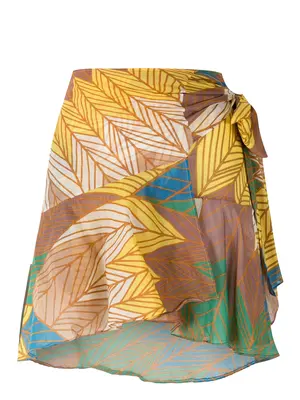AMIR SLAMA Printed Wrap Mini Skirt - Multicolour