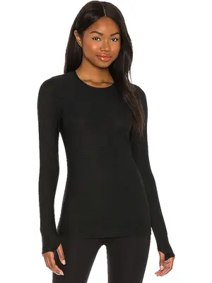 Beyond Yoga Classic Crew Pullover - Darkest Night