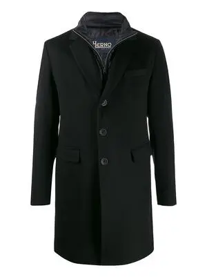 Herno Single Breasted Coat - Black