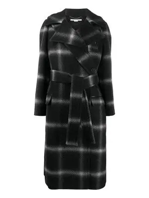 Stella McCartney Sophia Check Coat - Black