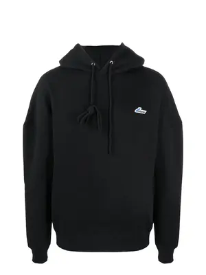 We11Done Dropped Shoulder Hoodie - Black