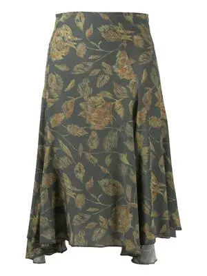 KNWLS Floral-print Midi Skirt - Green
