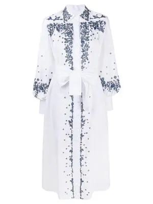 Valentino Garavani Beaded Puff-sleeve Dress - White