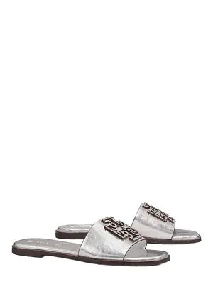Tory Burch Ines Slides Silver