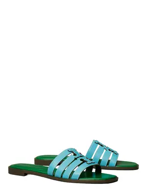 Tory Burch Ines Slides Sky Light/spring Forest