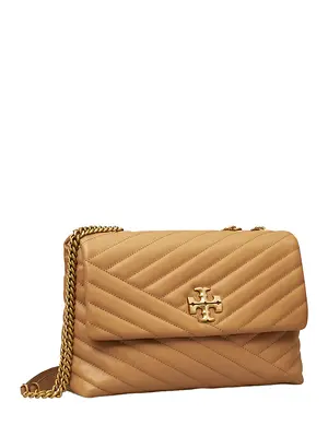 Tory Burch Kira Chevron Shoulder Bag Dusty Almond