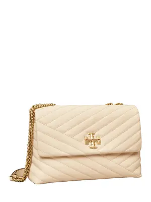 Tory Burch Kira Chevron Shoulder Bag New Cream