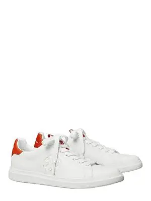 Tory Burch Howell Court Sneaker - White/desert Flower Orange