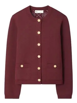 Tory Burch Kendra Cardigan - Dark Carmine