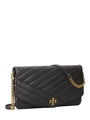 Tory Burch Kira Chevron Clutch Black