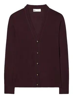 Tory Burch Simone Cardigan Evening Plum