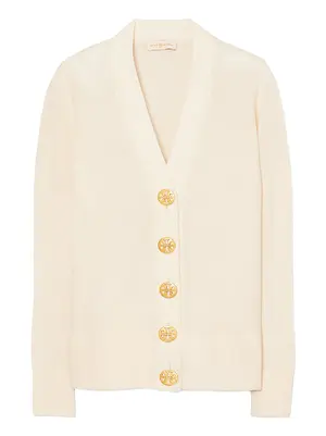 Tory Burch Simone Cardigan White