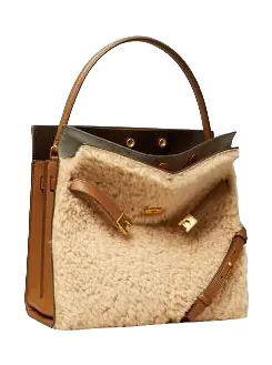Tory Burch Lee Radziwill Double Bag Beige