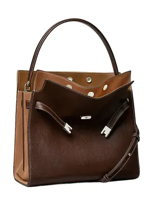 Tory Burch Lee Radziwill Double Bag Pine Bark