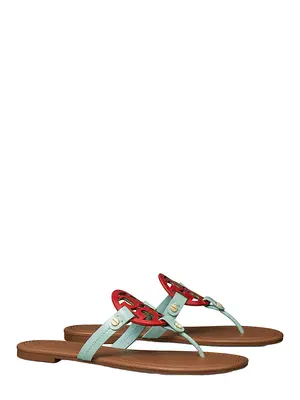 Tory Burch Miller Sandal Sea Bubble/triple Red/rust