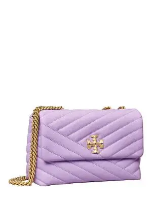 Tory Burch Small Kira Chevron Shoulder Bag Lavender Cloud
