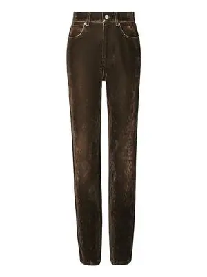 Tory Burch Tory Burch Straight-Leg Jean Jasper Brown