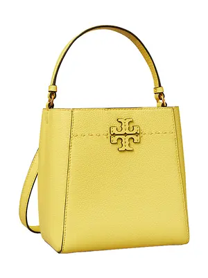Tory Burch Small McGraw Bucket Bag Vintage Lemon
