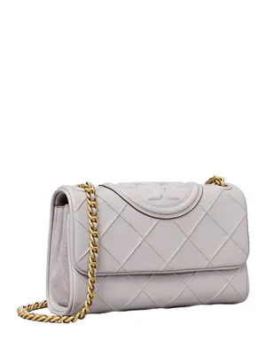 Tory Burch Small Fleming Shoulder Bag Bay Gray