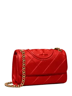 Tory Burch Small Fleming Shoulder Bag Brilliant Red