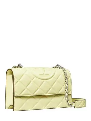 Tory Burch Small Fleming Shoulder Bag Lemon Zest