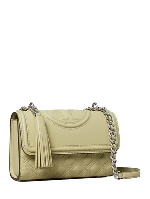 Tory Burch Small Fleming Shoulder Bag Olive Sprig