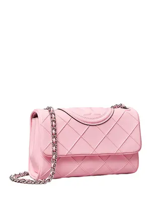 Tory Burch Small Fleming Shoulder Bag Pink Plie